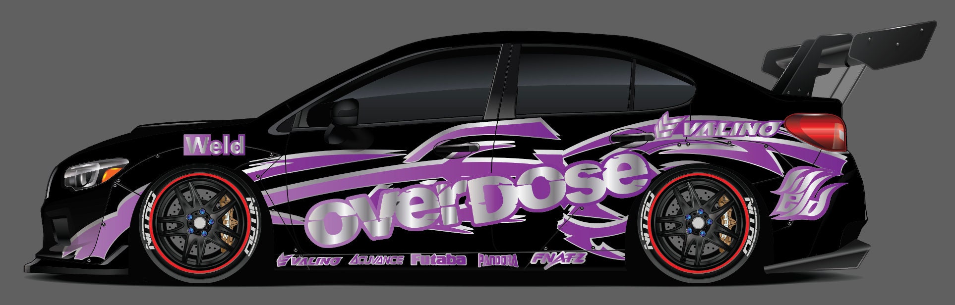 1/10 Scale RC Drift Livery Kit - Overdose Livery - Etsy