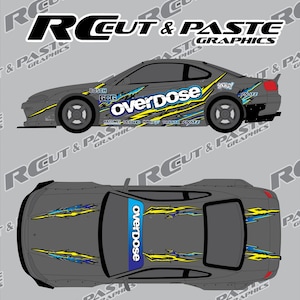 1/10 Scale RC Drift Livery Kit - Overdose V2 - Etsy