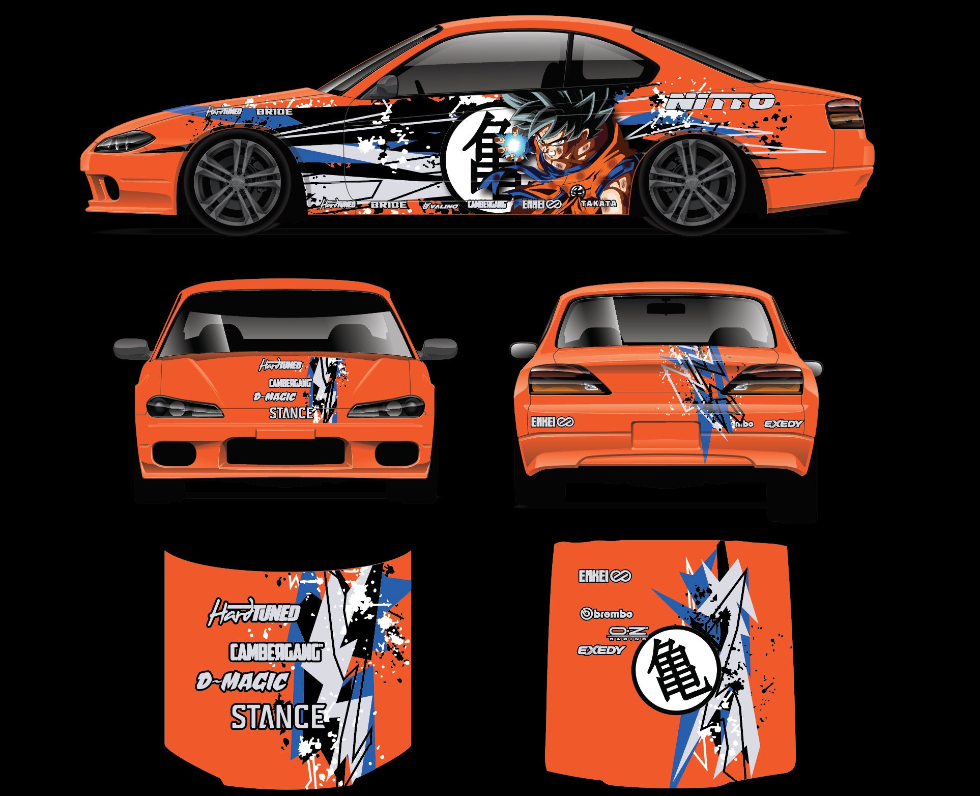 1/10 Scale RC Drift Livery Kit - Goku 1 - Etsy