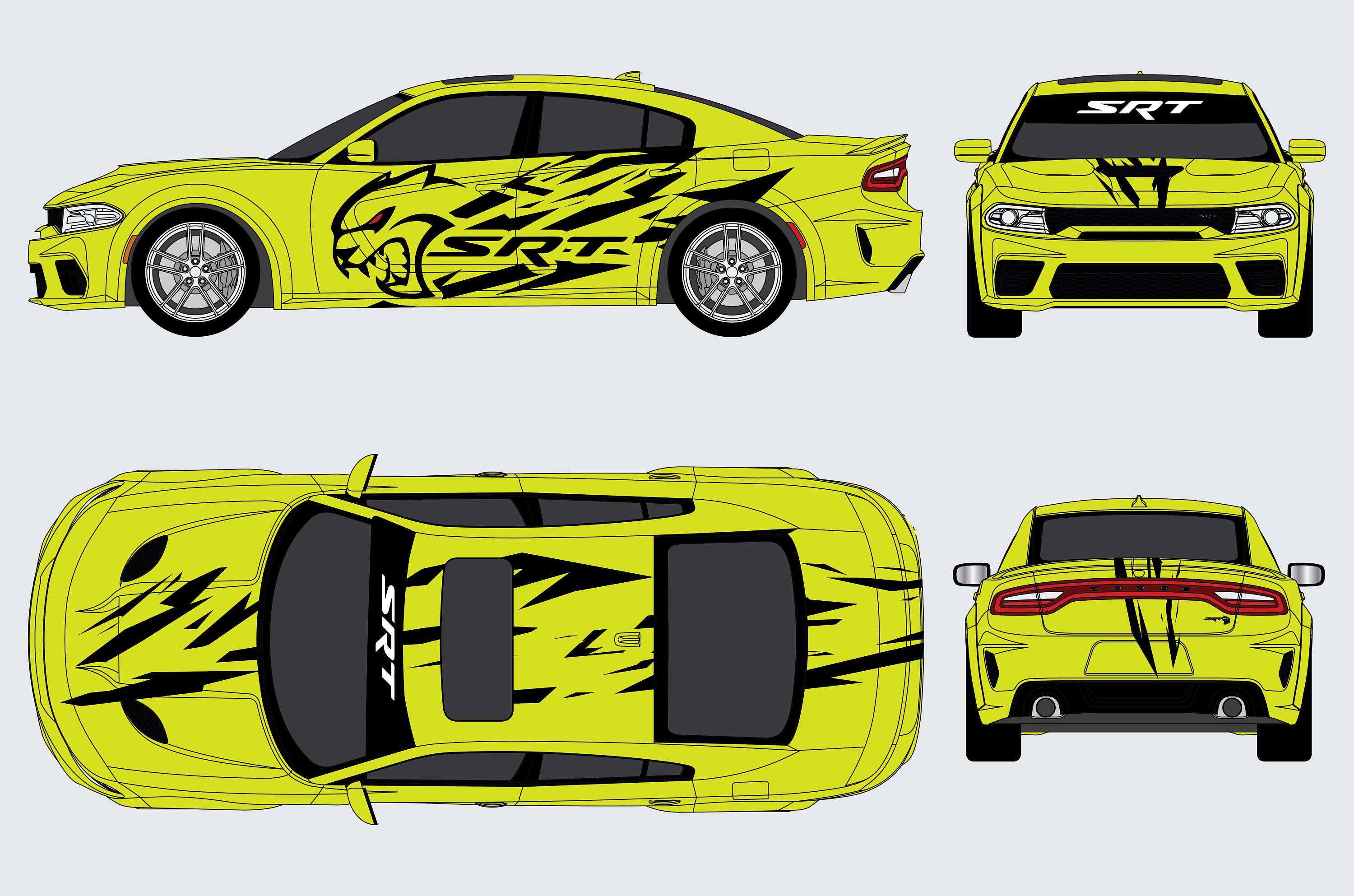 1/10 RC Drift Livery Kit - SRT Hellcat Livery - Etsy