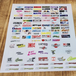 Slap Sticker 1/10 Scale RC Slap Stickers 100 - Etsy