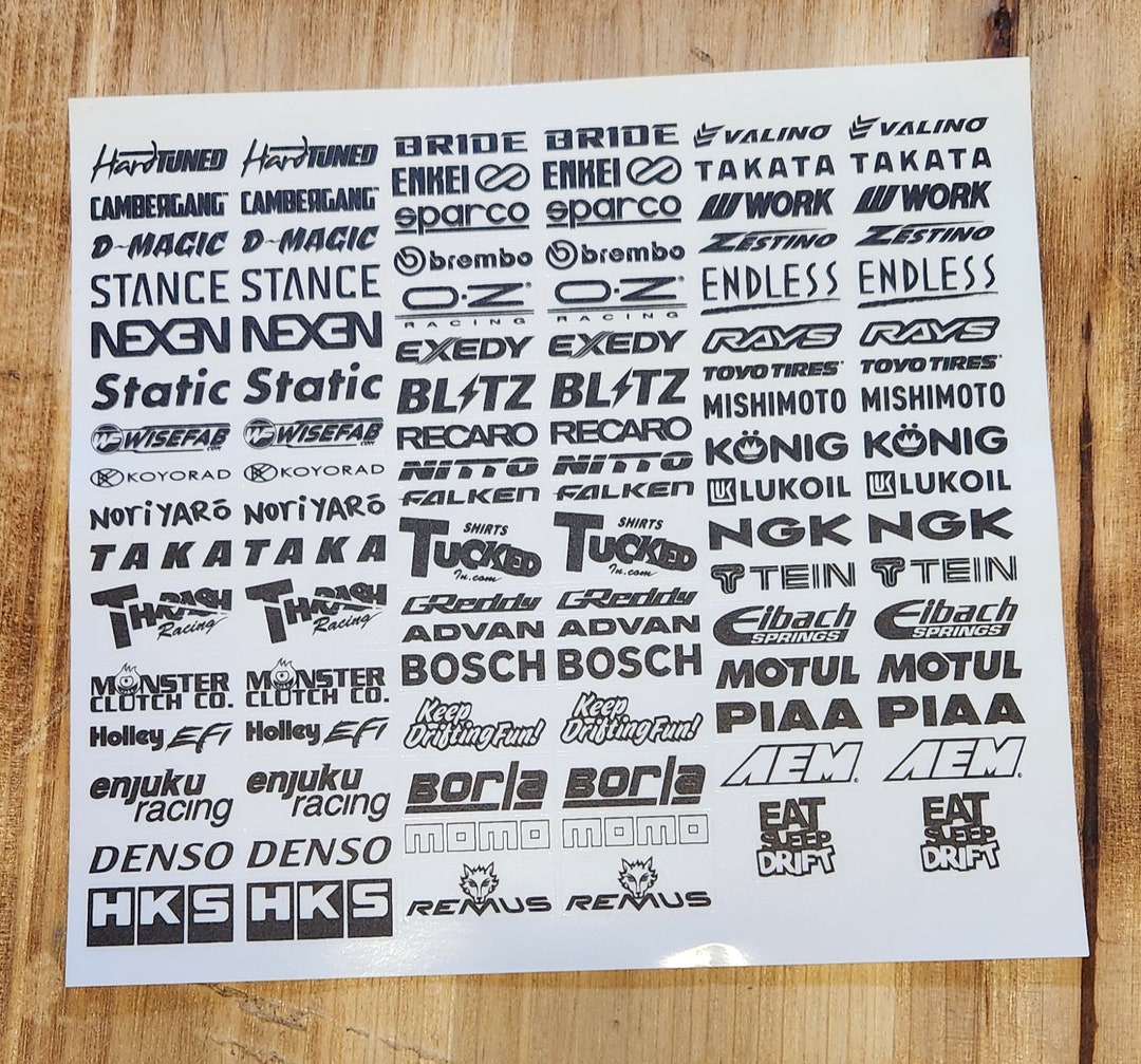 1:10 Scale RC Car Sponsor Decals - Etsy UK