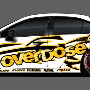 1/10 Scale RC Drift Livery Kit - Overdose Livery - Etsy
