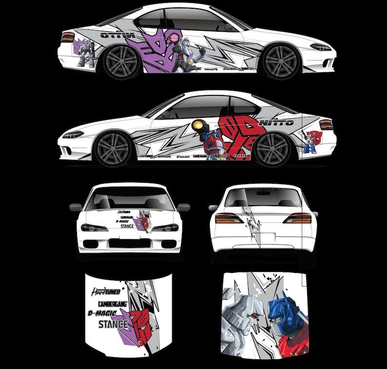1/10 and 1/24 Scale RC Drift Livery Kit - Transformers - Etsy