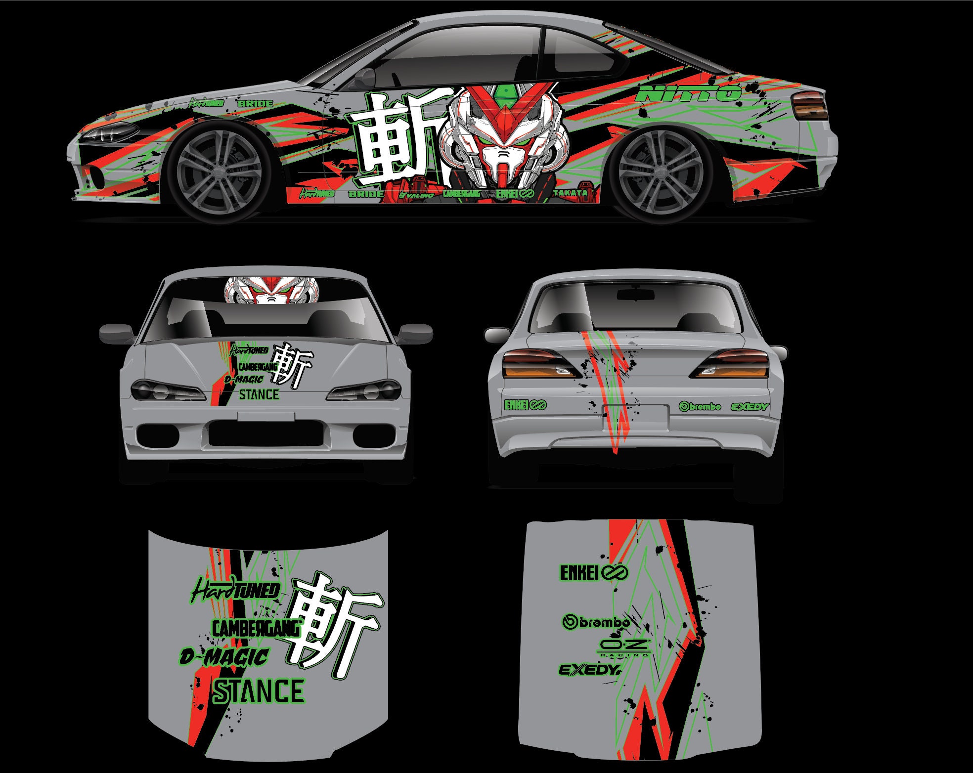 1/10 and 1/24 Scale RC Drift Livery Kit - Astray Gundam - Etsy