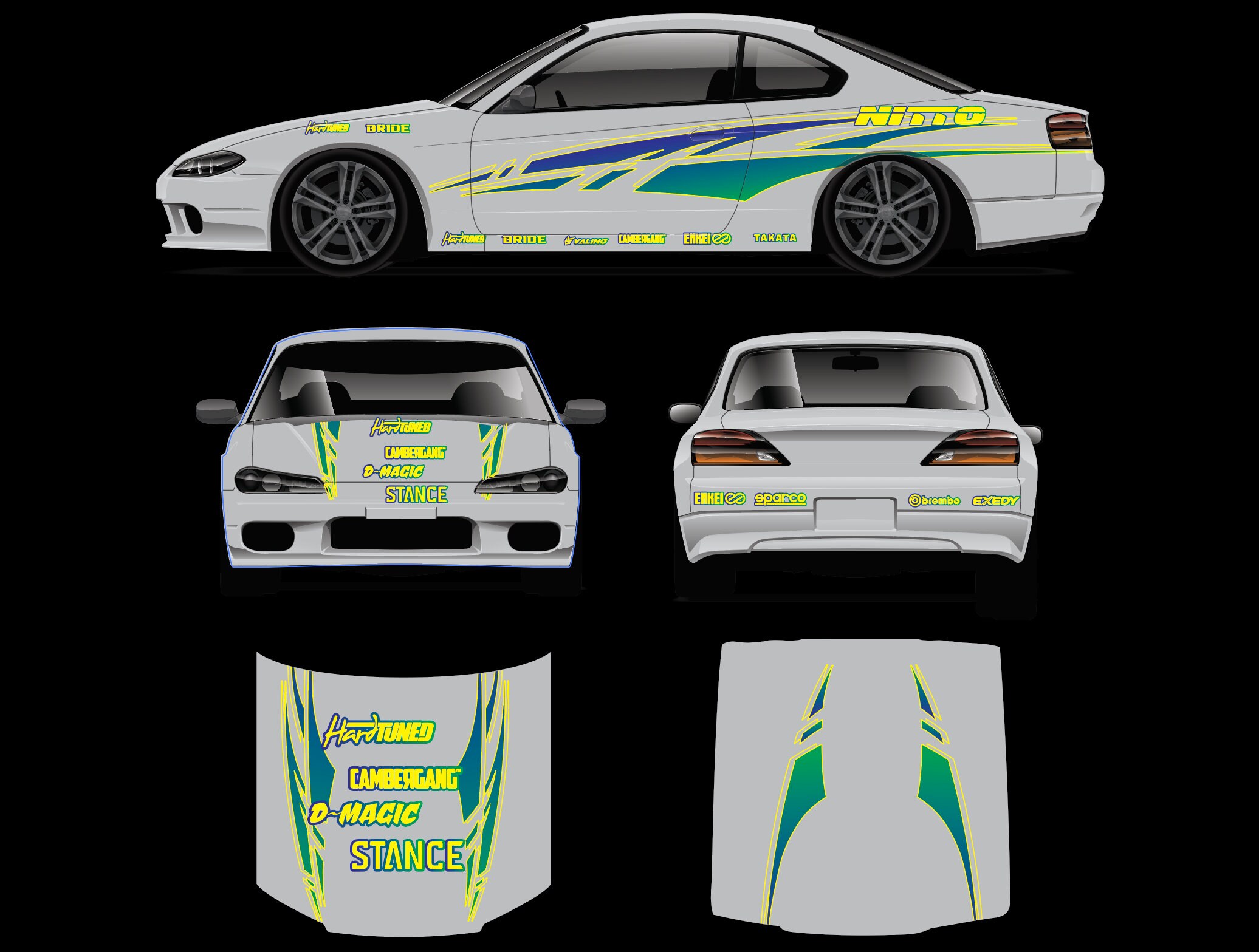 1/10 Scale RC Drift Livery Kit Tribal Livery 4 - Etsy Canada