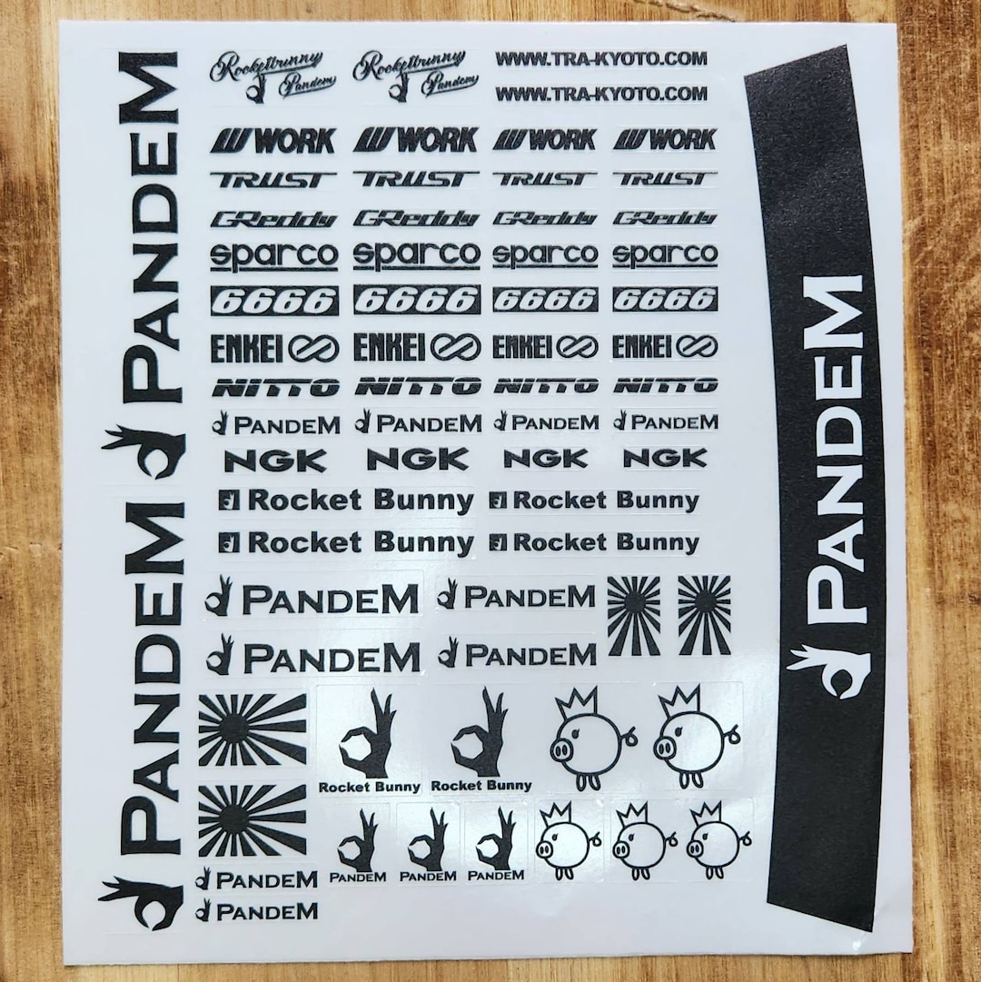 Rocket Bunny Sticker Decal Sheet - 1/10 Scale RC Decal Sheet (PRE-CUT ...