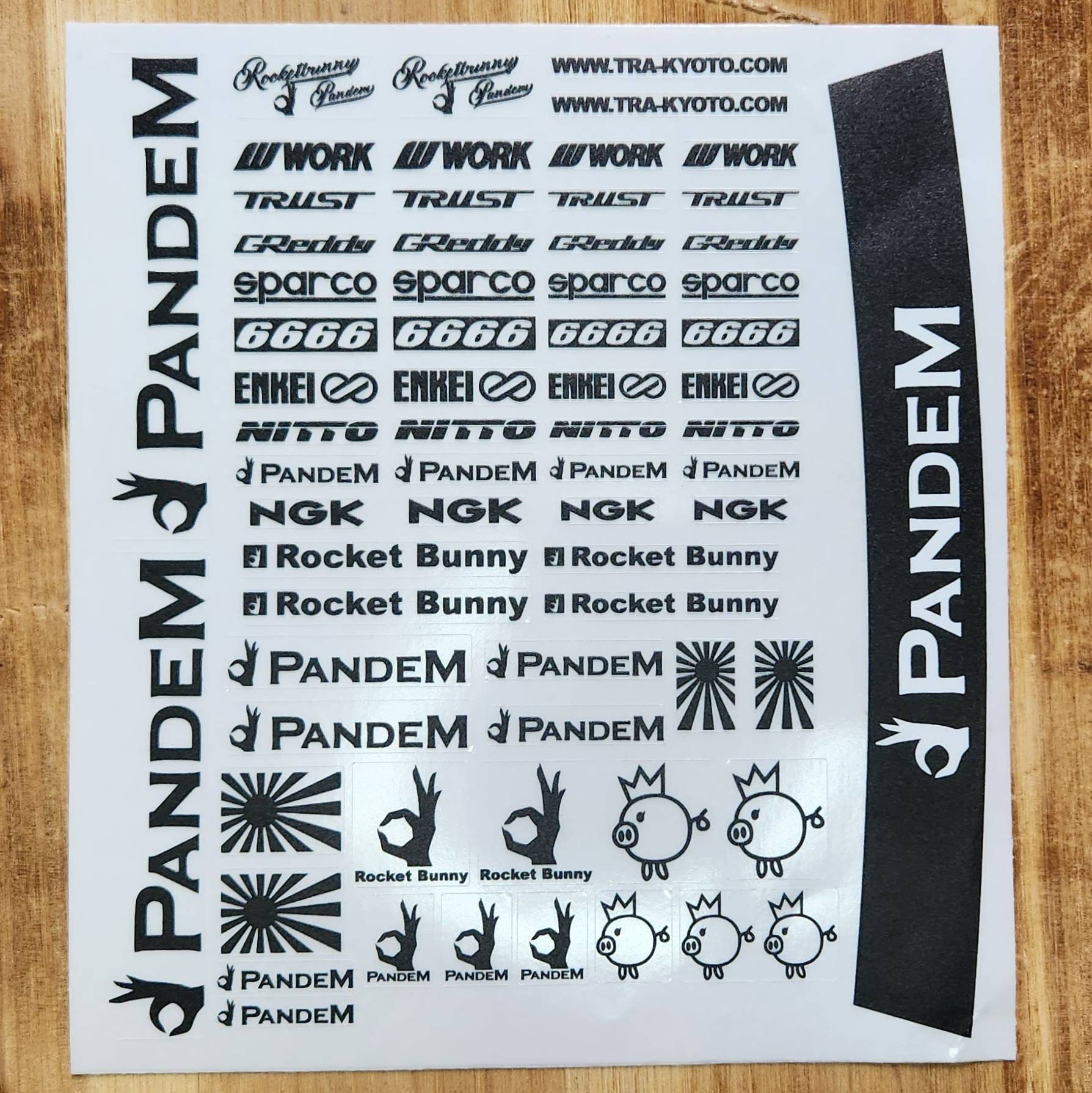 Rocket Bunny Sticker Decal Sheet - 1/10 Scale RC Decal Sheet (PRE-CUT ...