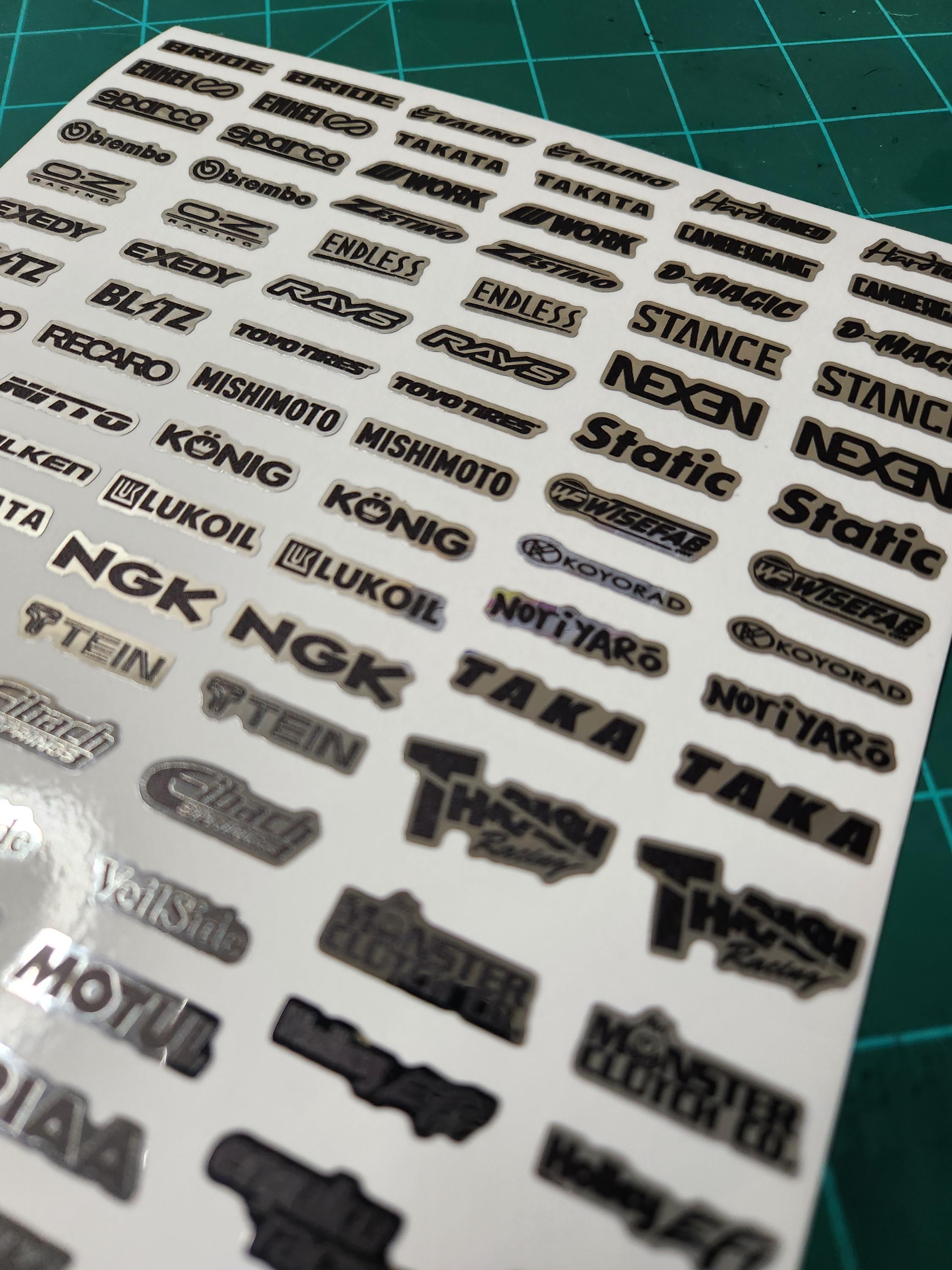 1:10 Scale - Chrome Decals - Etsy