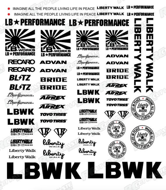 Liberty Walk Sticker Decal Sheet 1/10 Scale RC Decal Sheet - Etsy UK