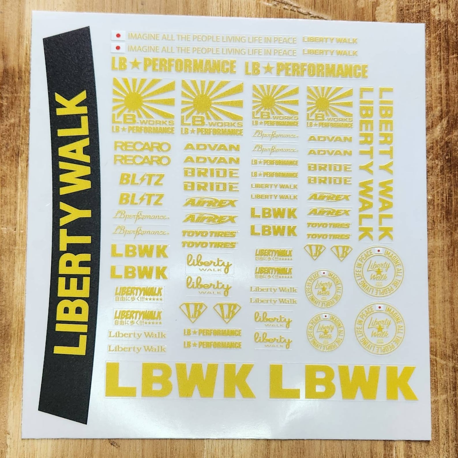 Liberty Walk Sticker Decal Sheet - 1/10 Scale RC Decal Sheet (PRE-CUT ...