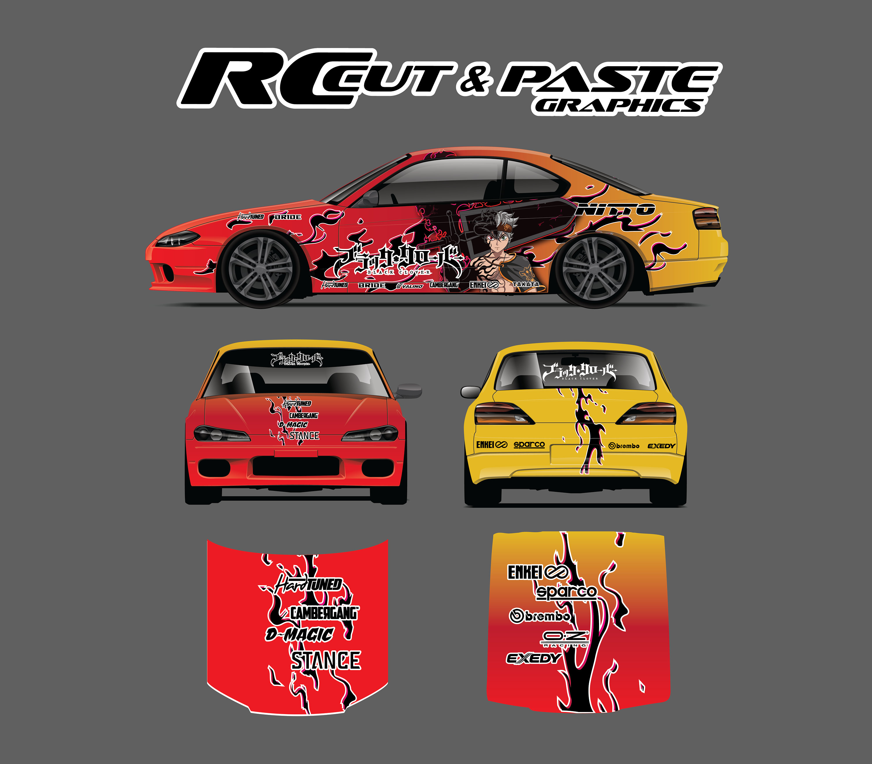 1/10 and 1/24 Scale RC Drift Livery Kit Asta - Etsy