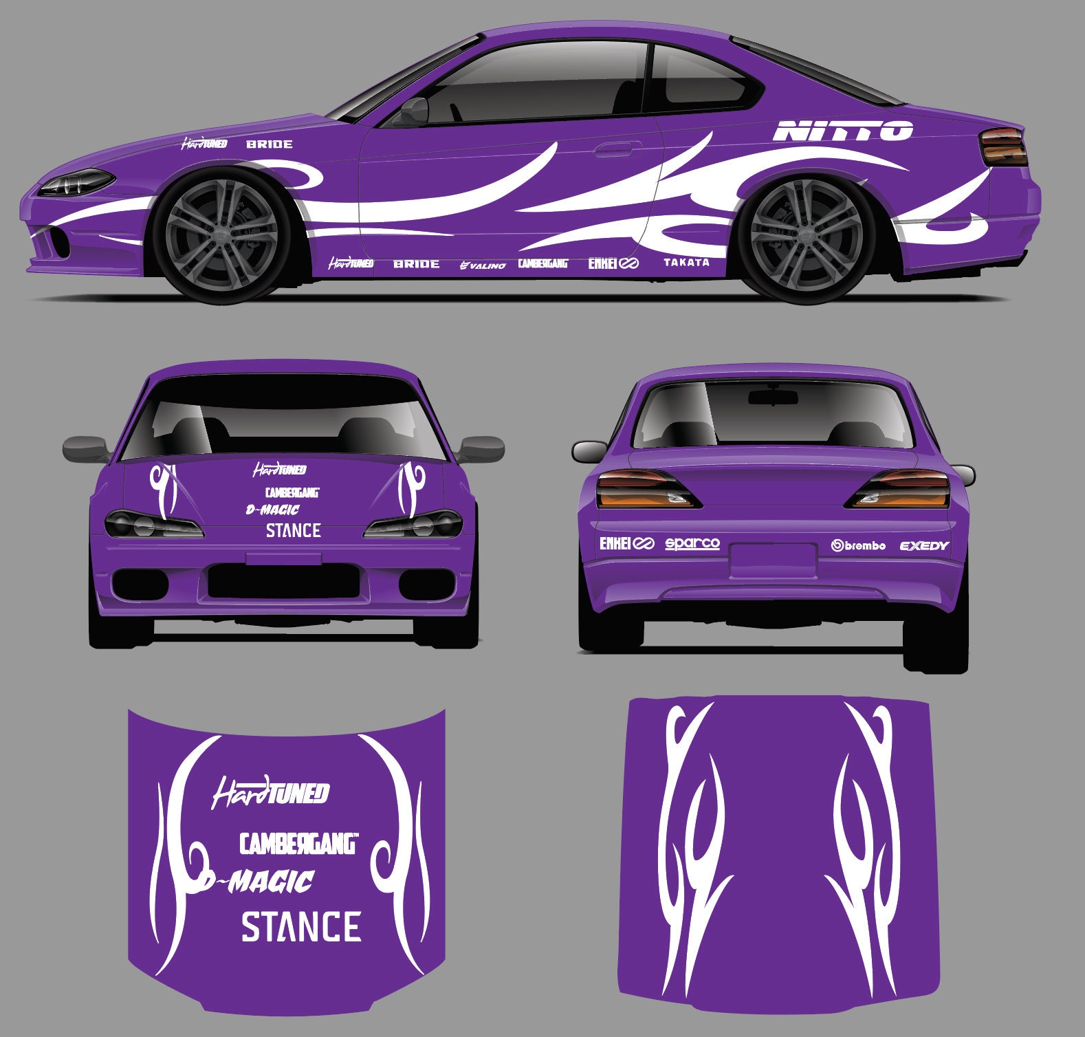 1/10 Scale RC Drift Livery Kit Tribal Livery 13 - Etsy