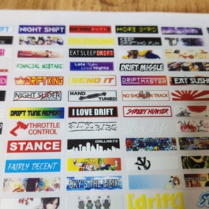 Slap Sticker 1/10 Scale RC Slap Stickers 100 - Etsy