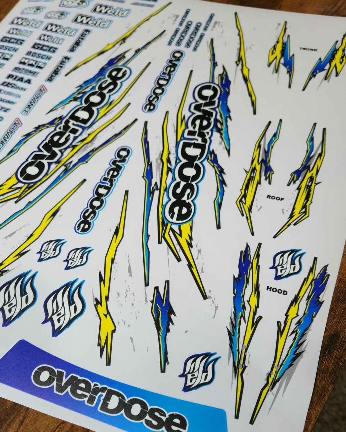 1/10 Scale RC Drift Livery Kit - Overdose V2 - Etsy