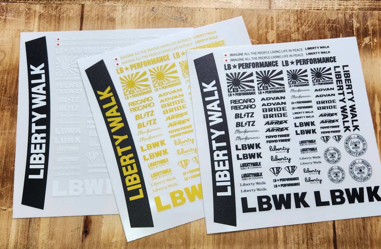 Liberty Walk Sticker Decal Sheet 1/10 Scale RC Decal Sheet PRE-CUT - Etsy