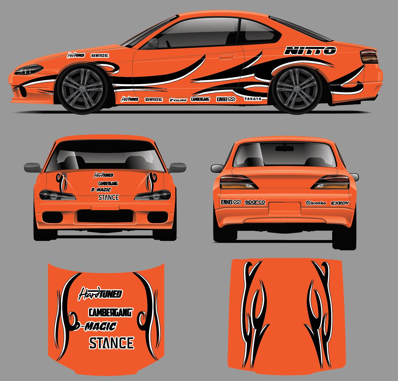 1/10 Scale RC Drift Livery Kit Tribal Livery 13 - Etsy