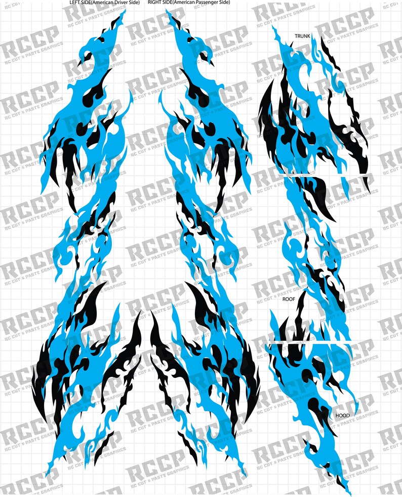 Universal RC 1:10 Paint Masking Stencil Vinyl – Kit 33 - Etsy