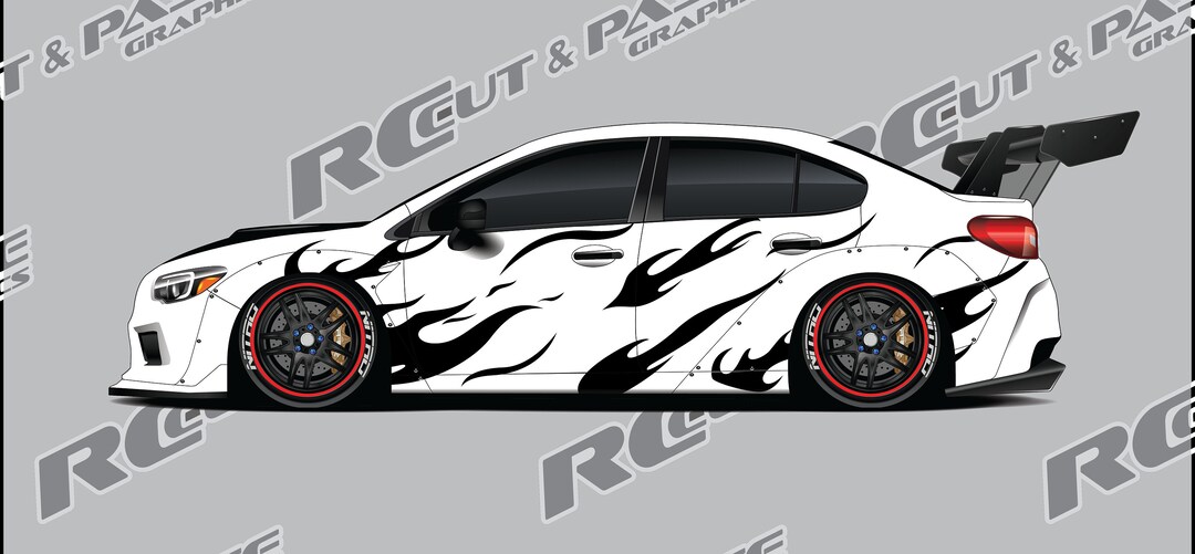 1/10 and 1/24 Scale RC Drift Livery Kit - Tribal Flame Livery 1 - Etsy