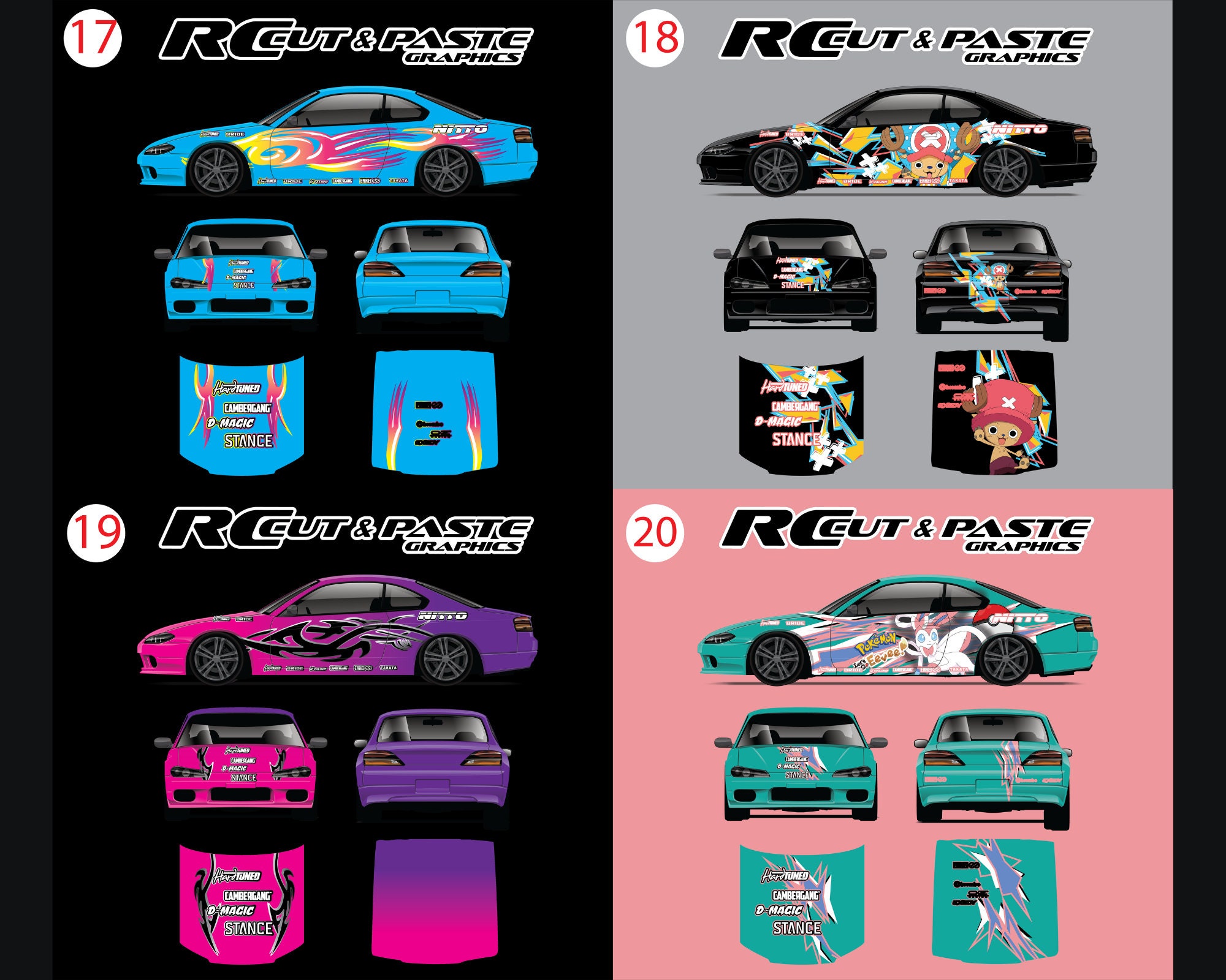 PICK ANY 2 (84.99) - 1/10 Scale RC Drift Livery Kit - Etsy