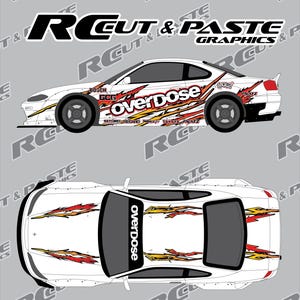 1/10 Scale RC Drift Livery Kit - Overdose V2 - Etsy