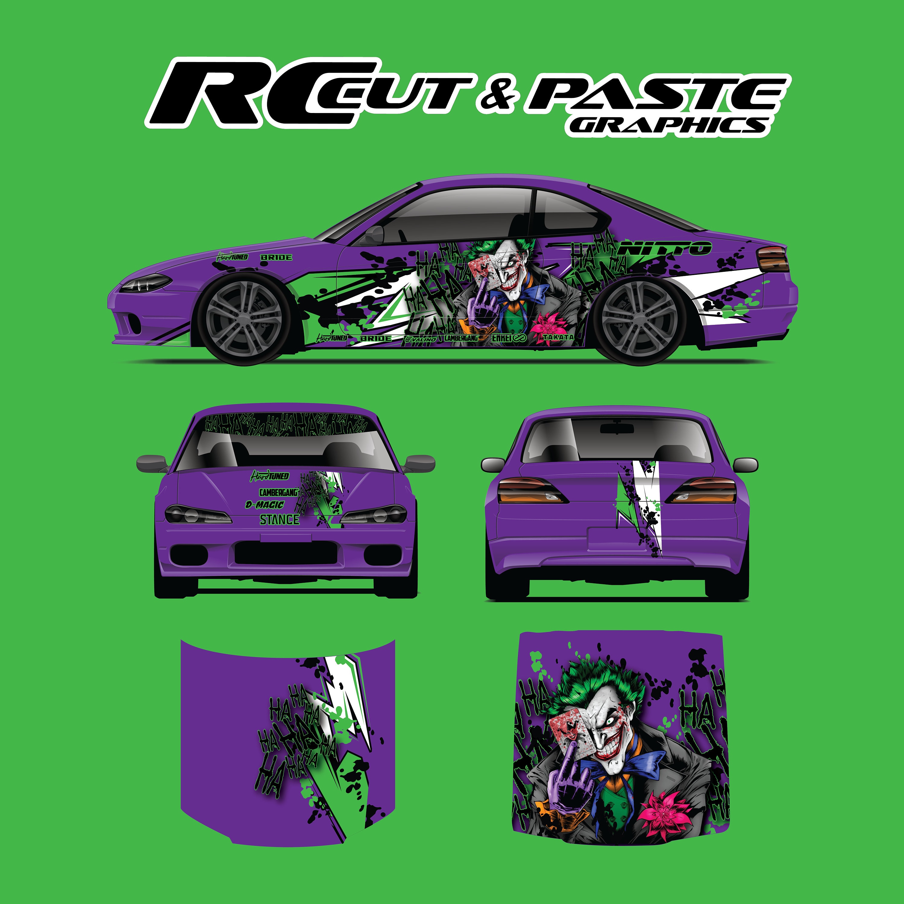 1/10 Scale RC Drift Livery Kit Joker - Etsy