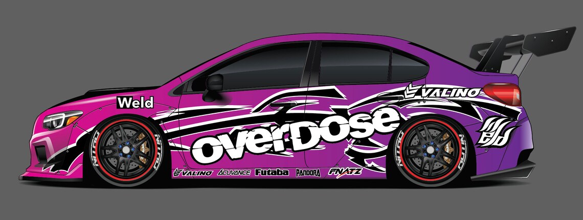 1/10 Scale RC Drift Livery Kit - Overdose Livery - Etsy