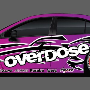 1/10 Scale RC Drift Livery Kit - Overdose Livery - Etsy