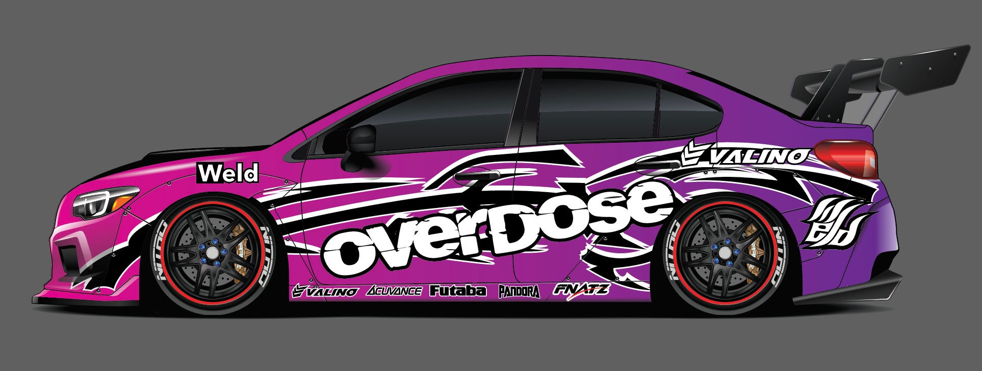 1/10 Scale RC Drift Livery Kit - Overdose Livery - Etsy