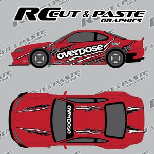 1/10 Scale RC Drift Livery Kit - Overdose V2 - Etsy