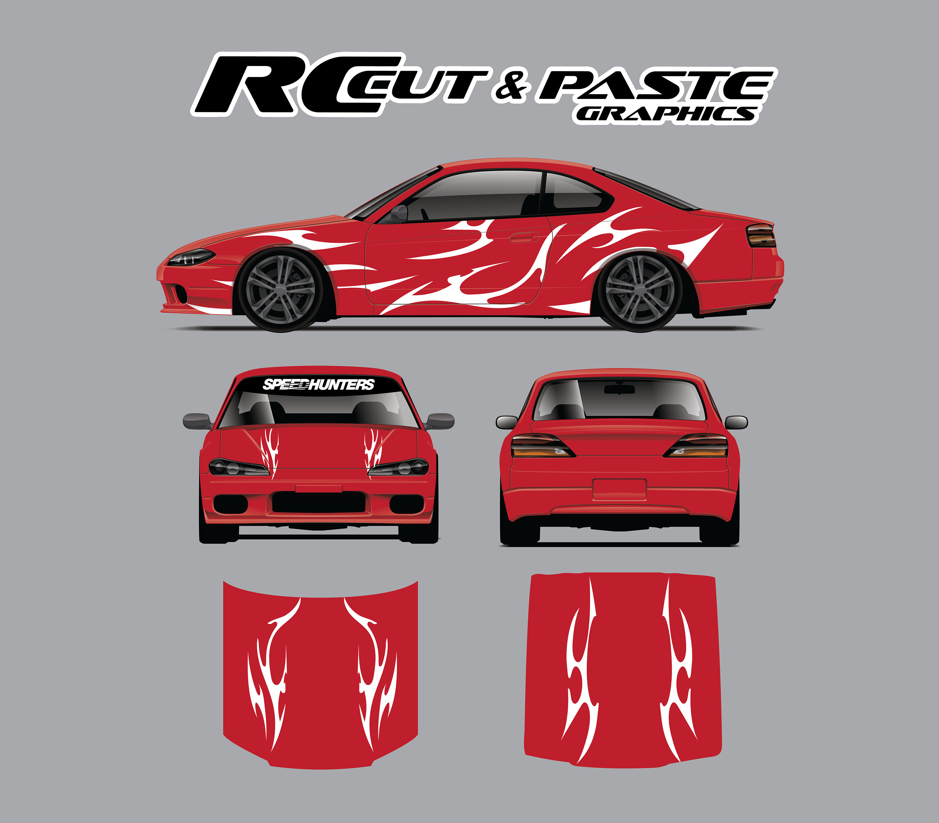 1/10 and 1/24 Scale RC Drift Livery Kit Tribal Livery 16 - Etsy