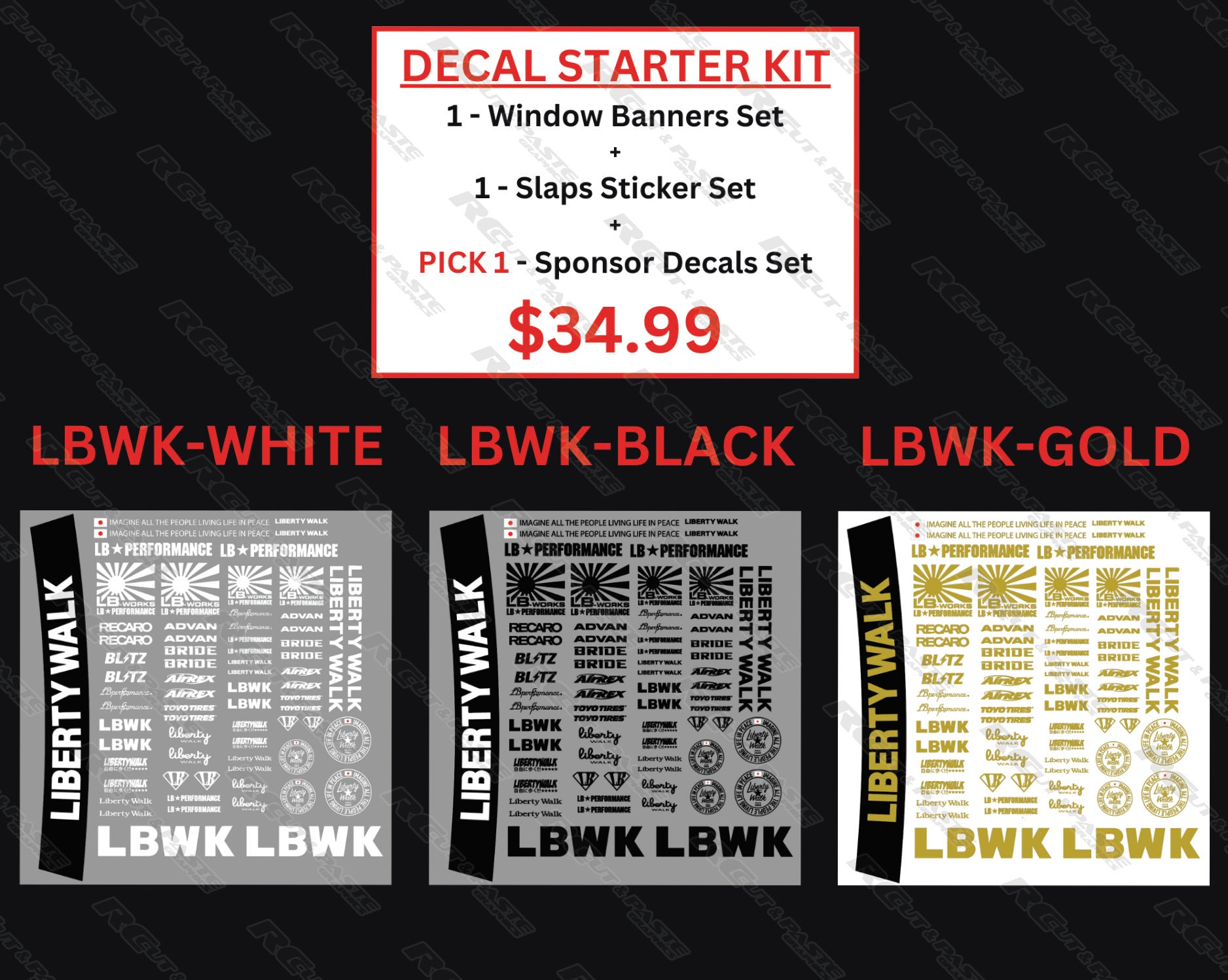 1/10 RC Decal Starter Kit - Etsy