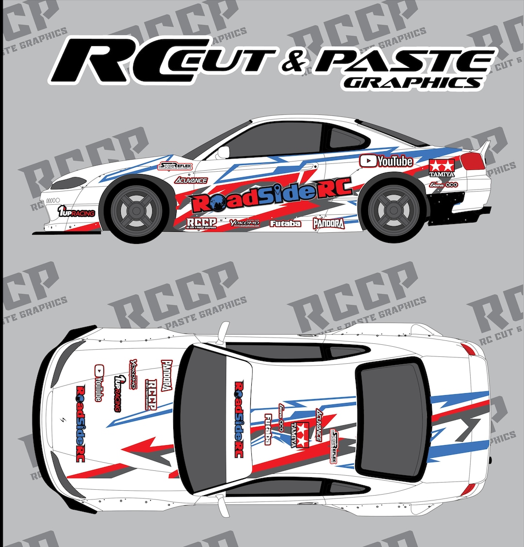 1/10 and 1/24 Scale RC Drift Livery Kit - Roadside RC Livery - Etsy