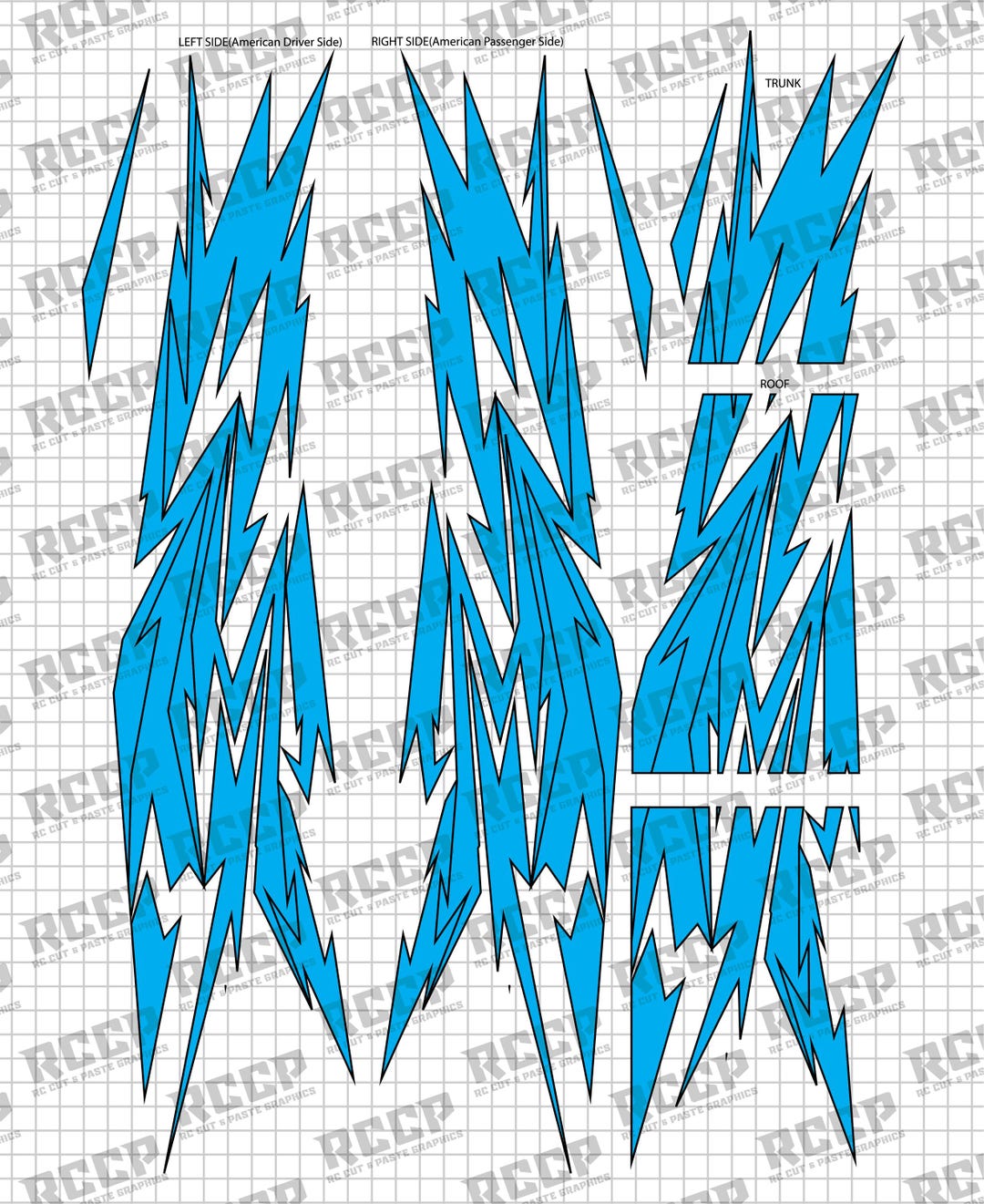 Universal RC 1:10 Paint Masking Stencil Vinyl – Kit 37 - Etsy