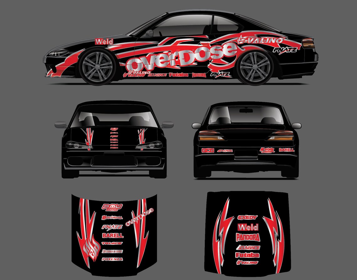 1/10 Scale RC Drift Livery Kit - Overdose Livery - Etsy