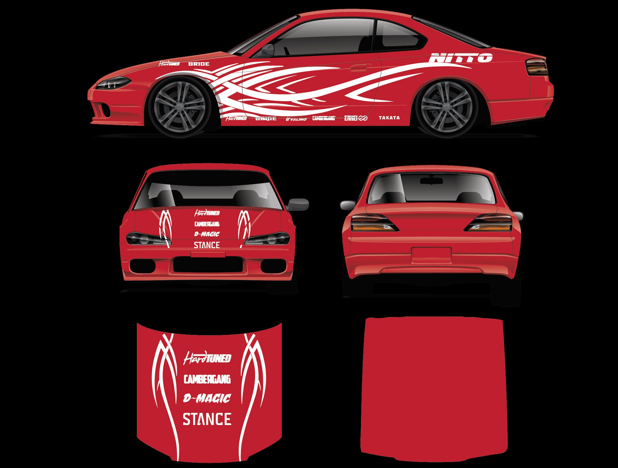 1/10 and 1/24 Scale RC Drift Livery Kit Tribal Livery 12 - Etsy Australia