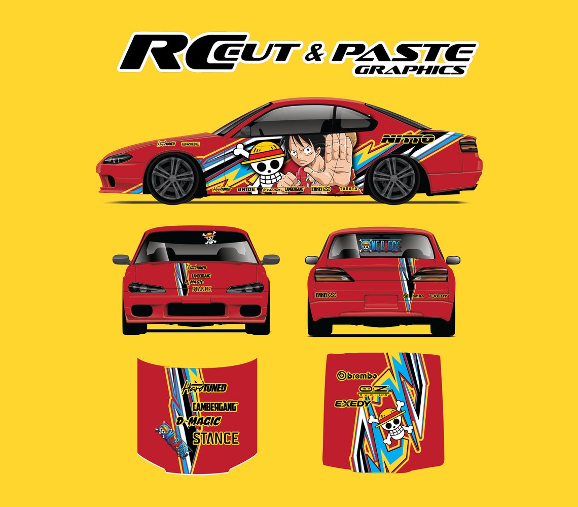 1/10 and 1/24 Scale RC Drift Livery Kit Luffy - Etsy