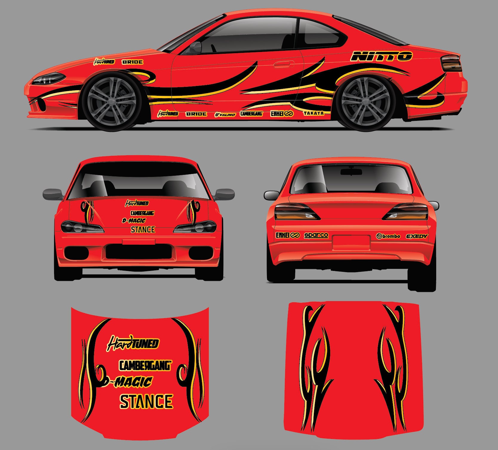 1/10 Scale RC Drift Livery Kit Tribal Livery 13 - Etsy