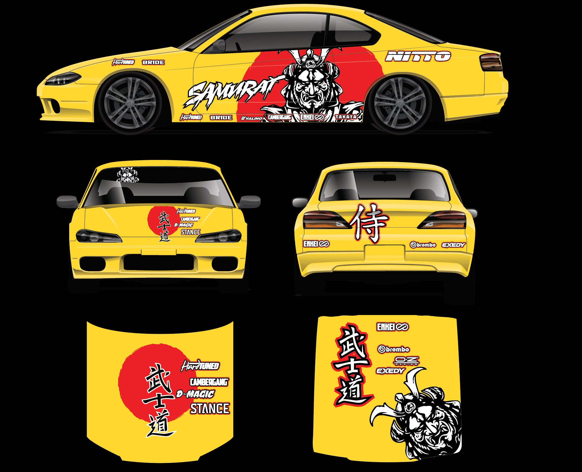 1/10 and 1/24 Scale RC Drift Livery Kit Samurai - Etsy