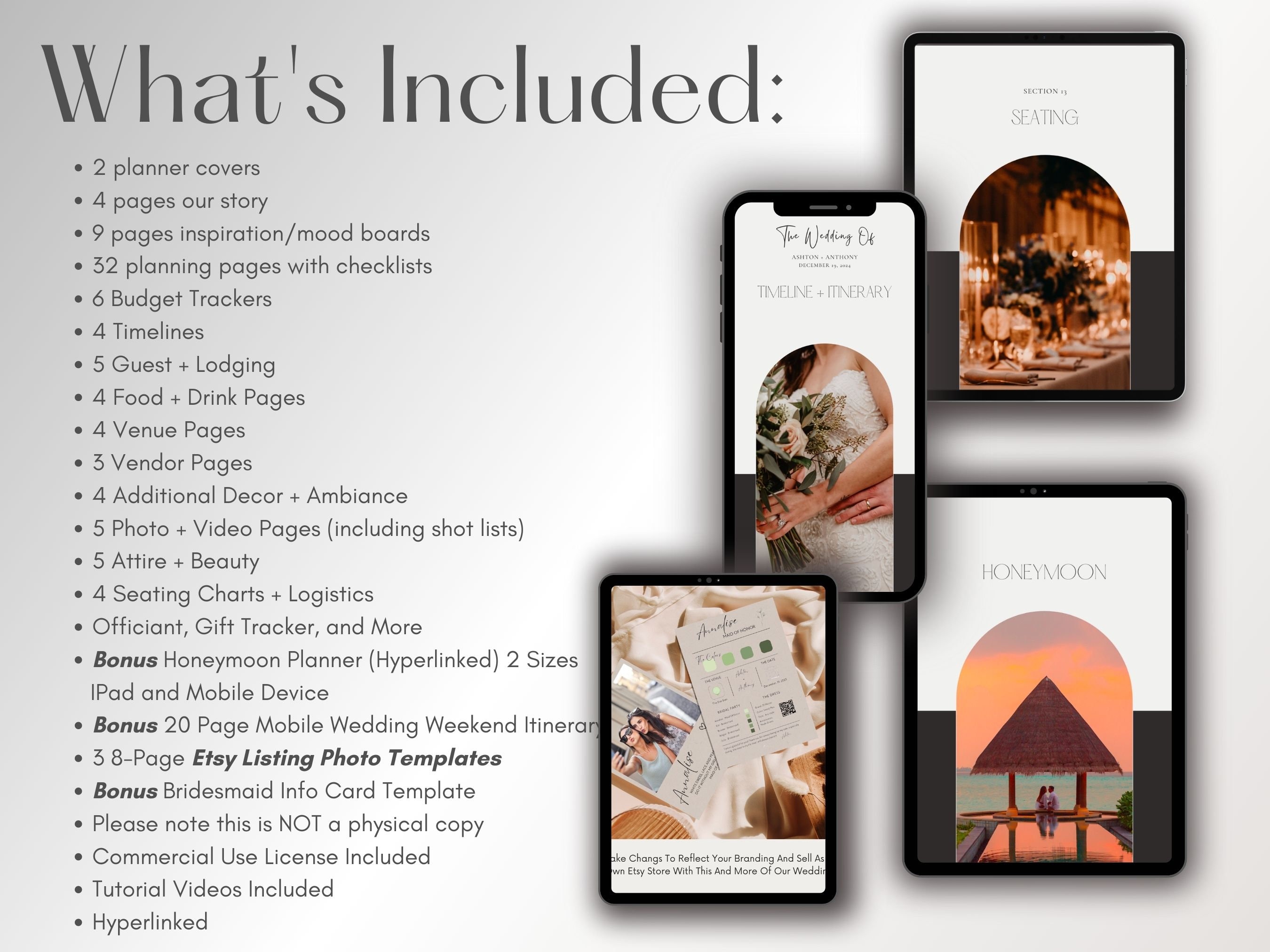 PLR Goodnotes Wedding Planner Template Bundle, Wedding Itinerary ...