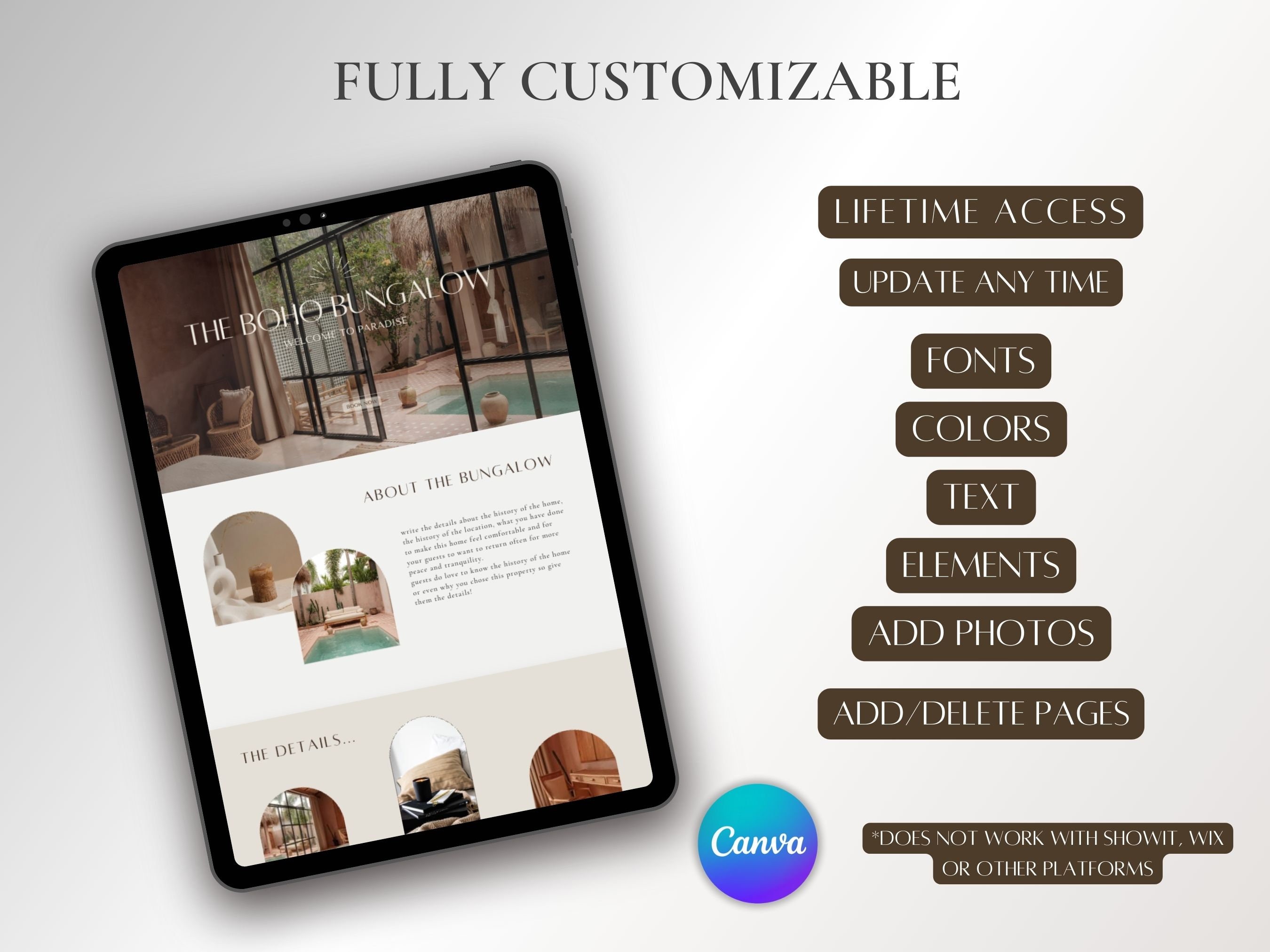 Canva Website Template PLR Commerical Use License Included - Etsy