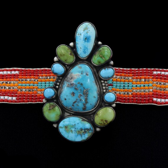Benjamin Becenti Navajo Sterling Silver Turquoise Sta… - Gem