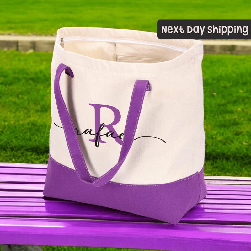 Monogram Tote Bag - Etsy
