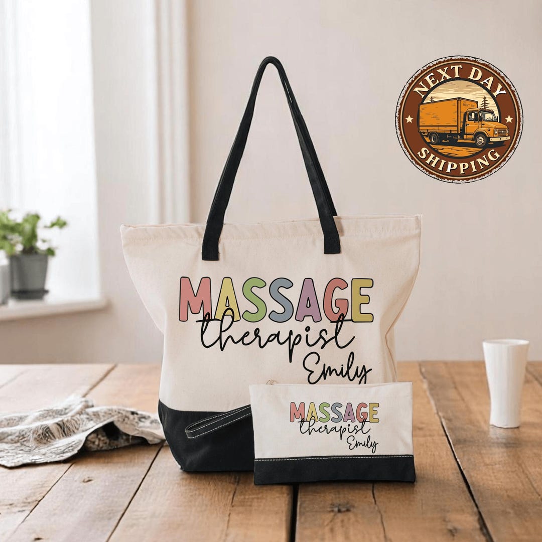 Personalized Massage Therapist Tote Bag: Spa Work Essentials - Etsy