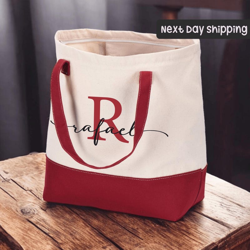 Monogram Tote Bag - Etsy