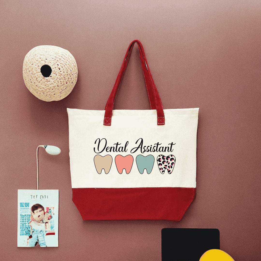 Cute Teeth Tote Bag, Dental Assistant Tote Bag, Dental Hygienist ...