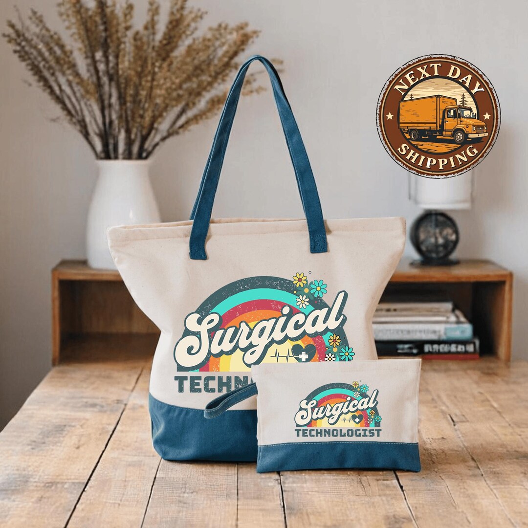 Surgical Technologist Canvas Tote Bag, Scrub Work Tote, OR Essentials ...