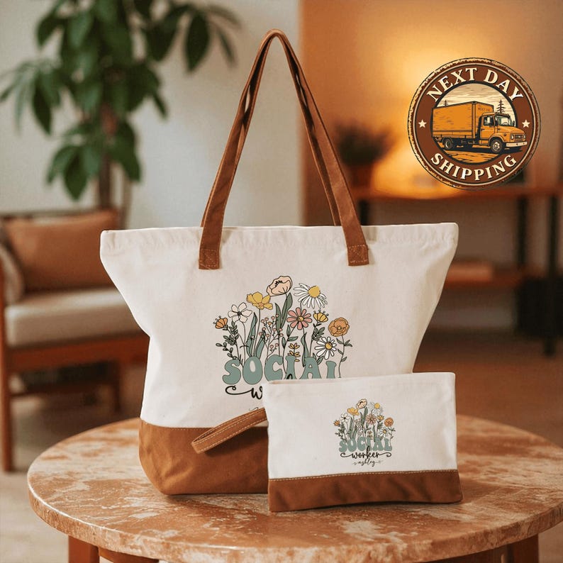 Custom Social Worker Tote Bag, Gifts for Social Workers, Mental Health ...
