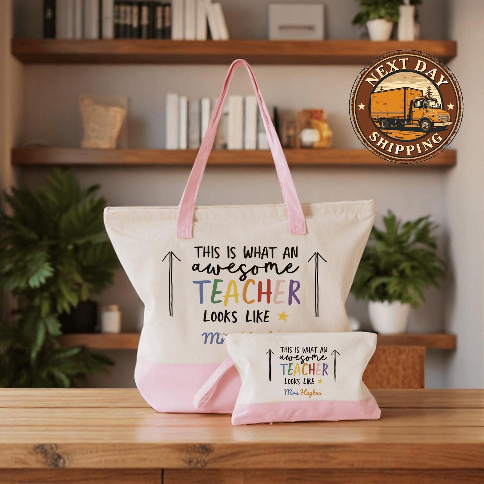 Custom Funny Teacher Canvas Tote Bag, Humorous Educator Tote, Teacher ...