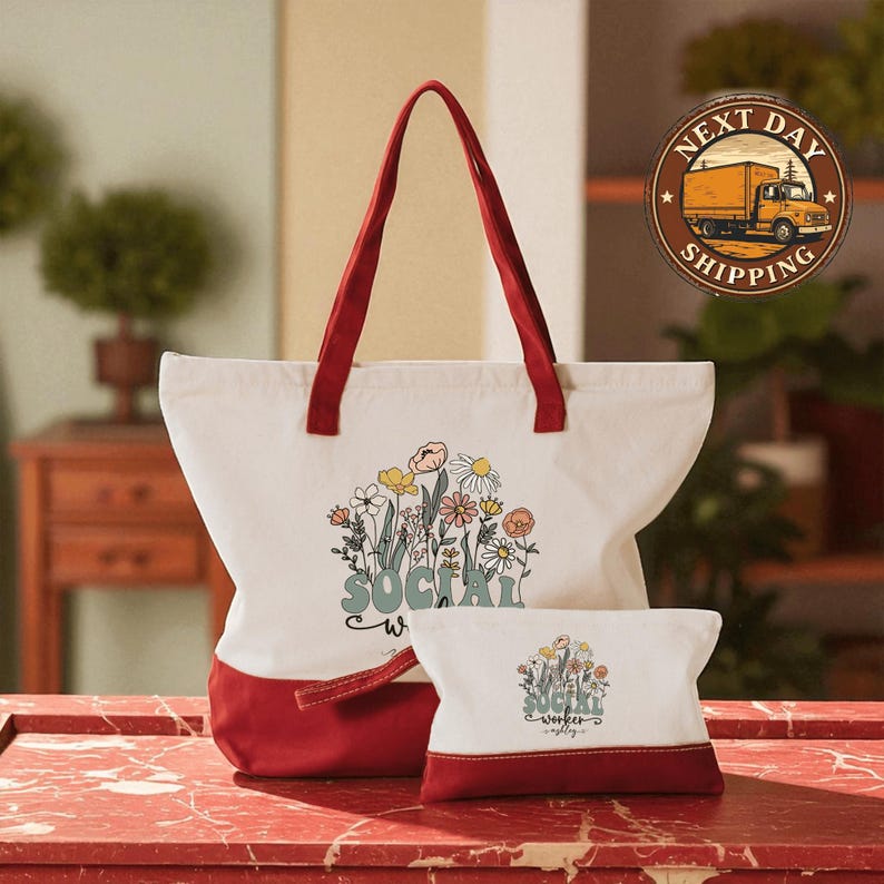 Custom Social Worker Tote Bag, Gifts for Social Workers, Mental Health ...